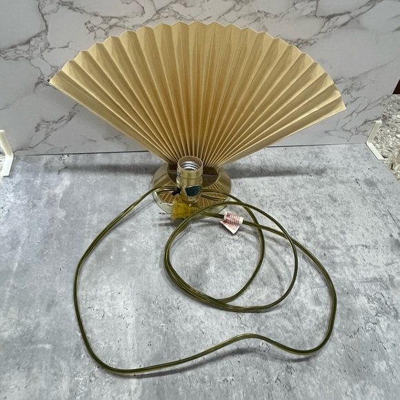 Accents | Vintage Accordion Fan Table Lamp Mcm Mid Century Modern Brass ...